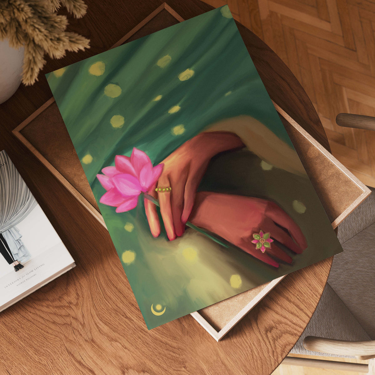Buy A Quiet Memory Painting – Elegant Canvas Wall Art Online | The Ink Moon